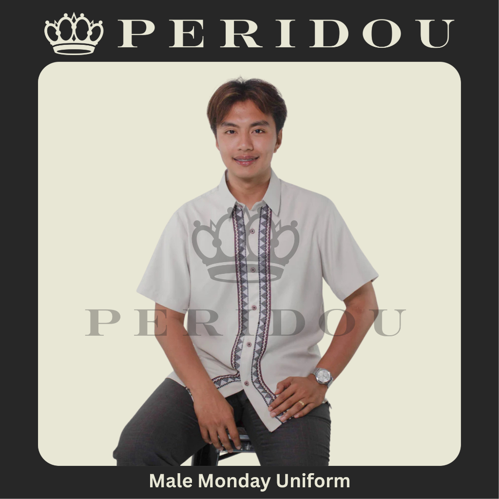 Peridou Male Ready-To-Wear Barong /Pants Teaching Uniform | Shopee ...