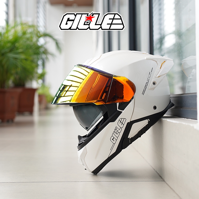 GILLE AF-10 ORION modular full face helmet motorcycle dual visor with ...