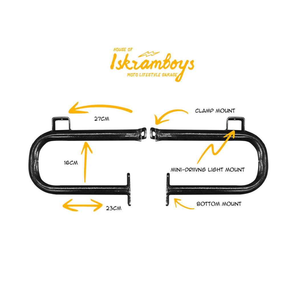 Keeway CR152 - Crash Guard with MDL Mount | Shopee Philippines