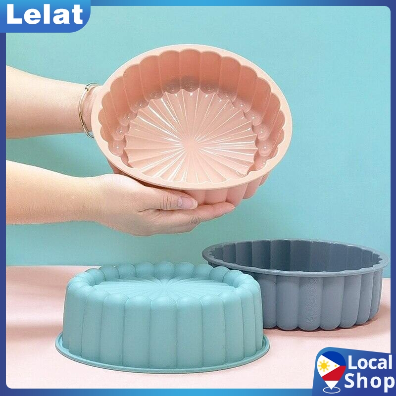 1PC Reusable Mold Fluted Cheese Cake Pan for Baking 8 Inch Silicone ...