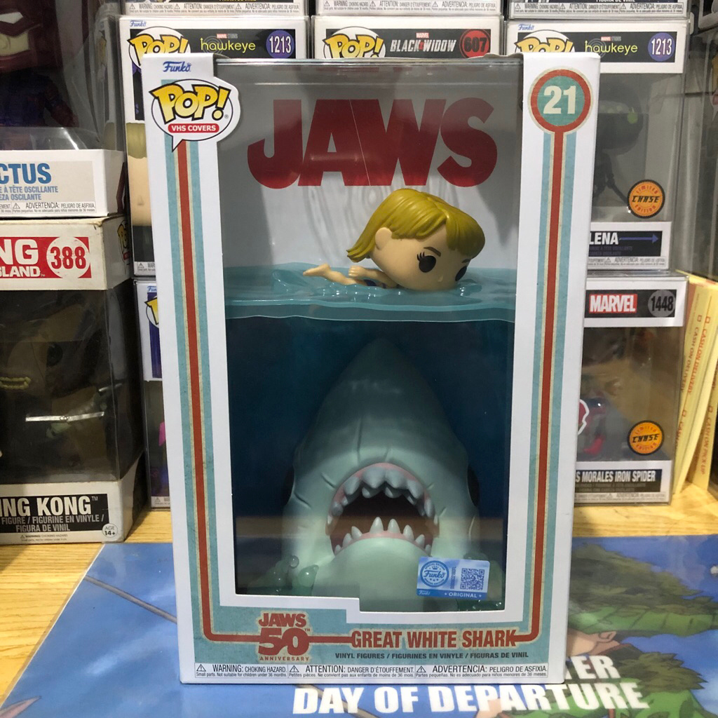 FUNKO POP: JAWS 50TH VHS COVER GREAT WHITE SHARK (FREE PROTECTOR ...
