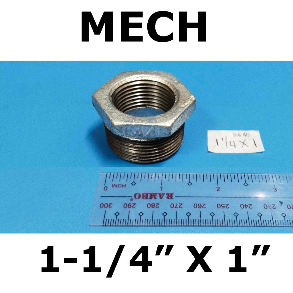 MECH GI BUSHING REDUCER 1-1/4" X 1" SCH40 STANDARD GALVANIZED IRON ...