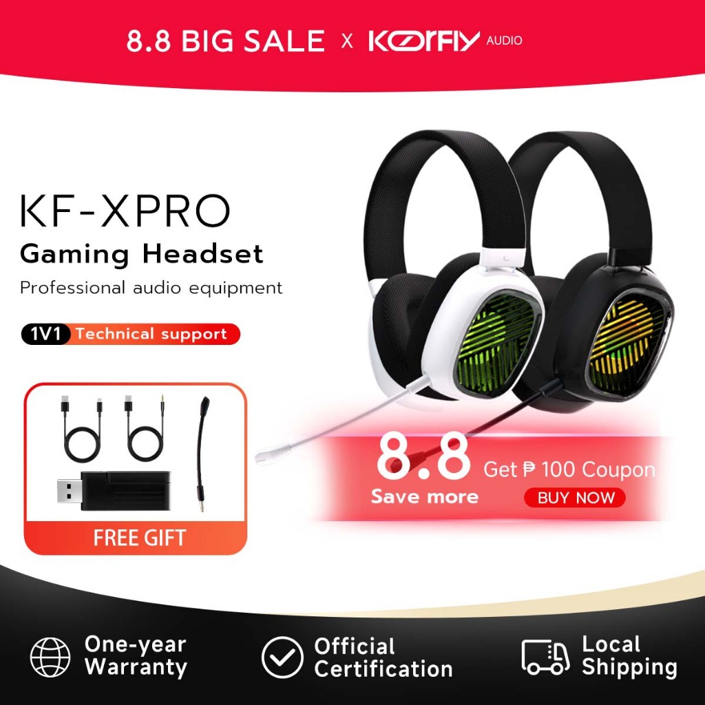 KOORFLY X PRO Wireless Gaming Headphone with MIC Noise Cancelling RGB ...