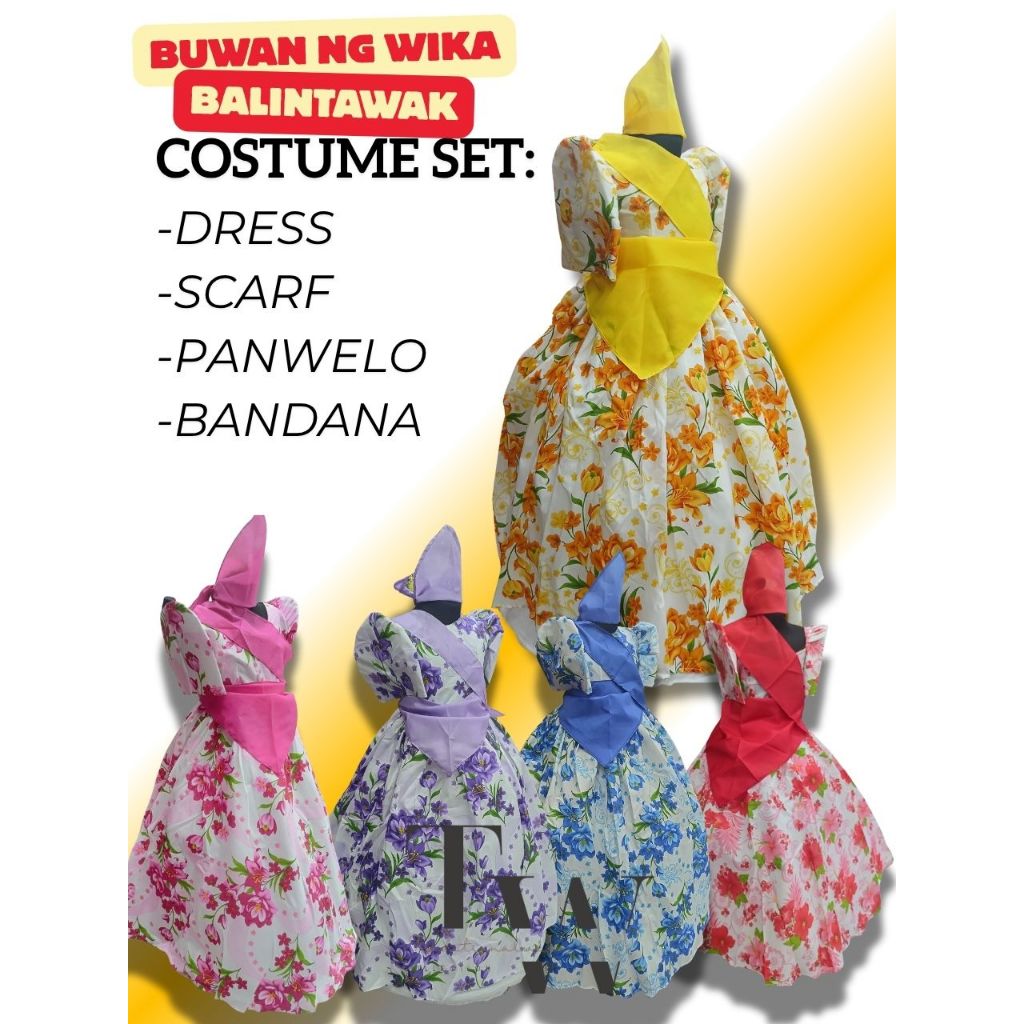 Filipiniana Balintawak Costumes for Kids | Buwan ng Wika | Shopee ...