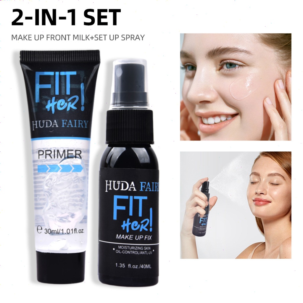 NEW 2in1 Primer & Make Up Fix Set | 2in1 Foundation & Setting Spray Set ...