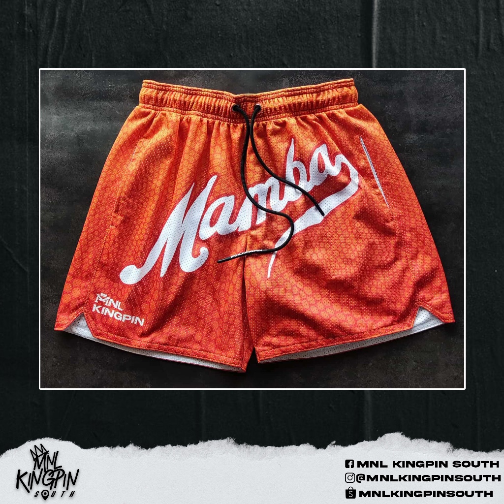 MNL Kingpin Mamba Orange Mesh Shorts | Shopee Philippines