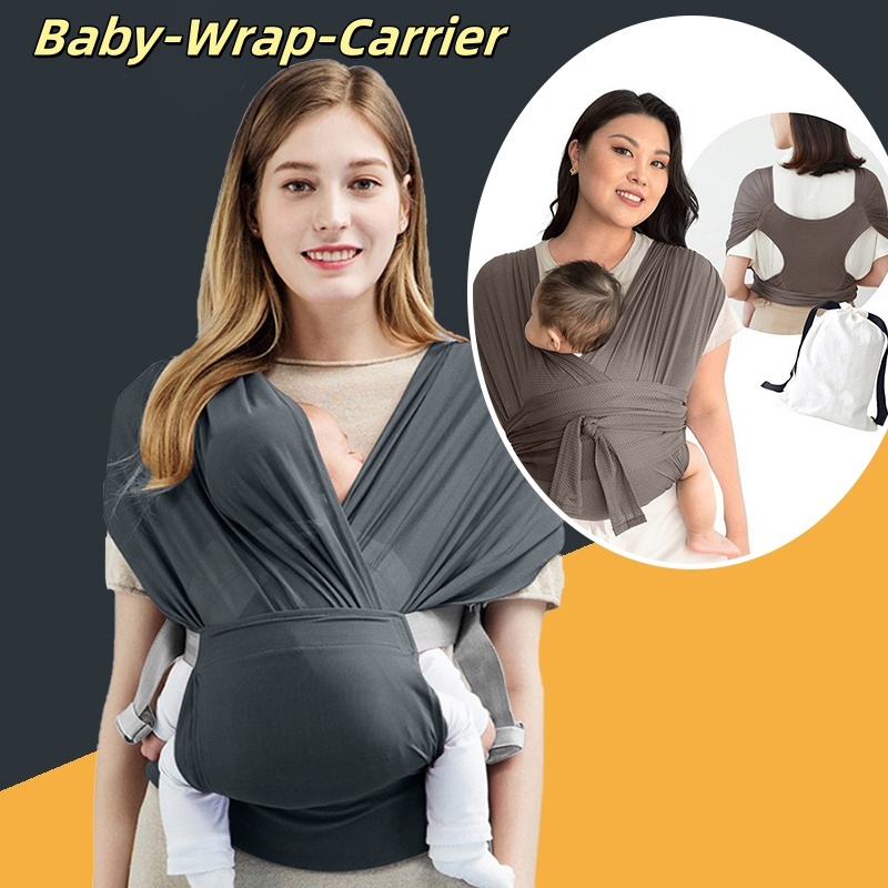 Baby Wrap Carrier Adjustable Baby Easy to Wear Wrap Carrier Wrap Safe ...