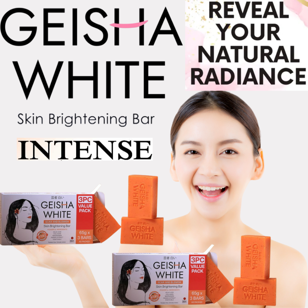 Geisha White CLASSIC & INTENSE Skin Brightening Soap Value Pack 65g ...