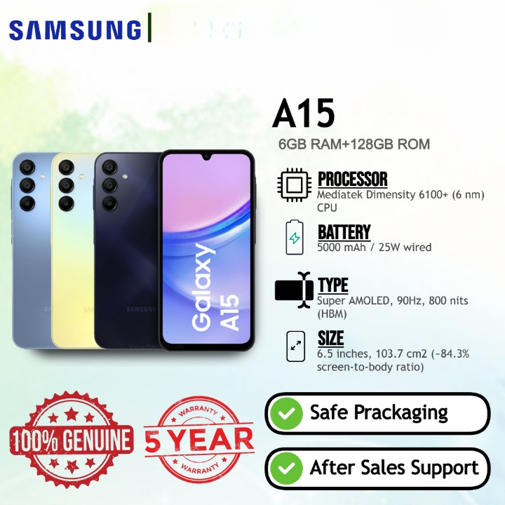 [NEW Set] Samsung Galaxy A15 5G 6+128GB White Colour | Shopee Philippines