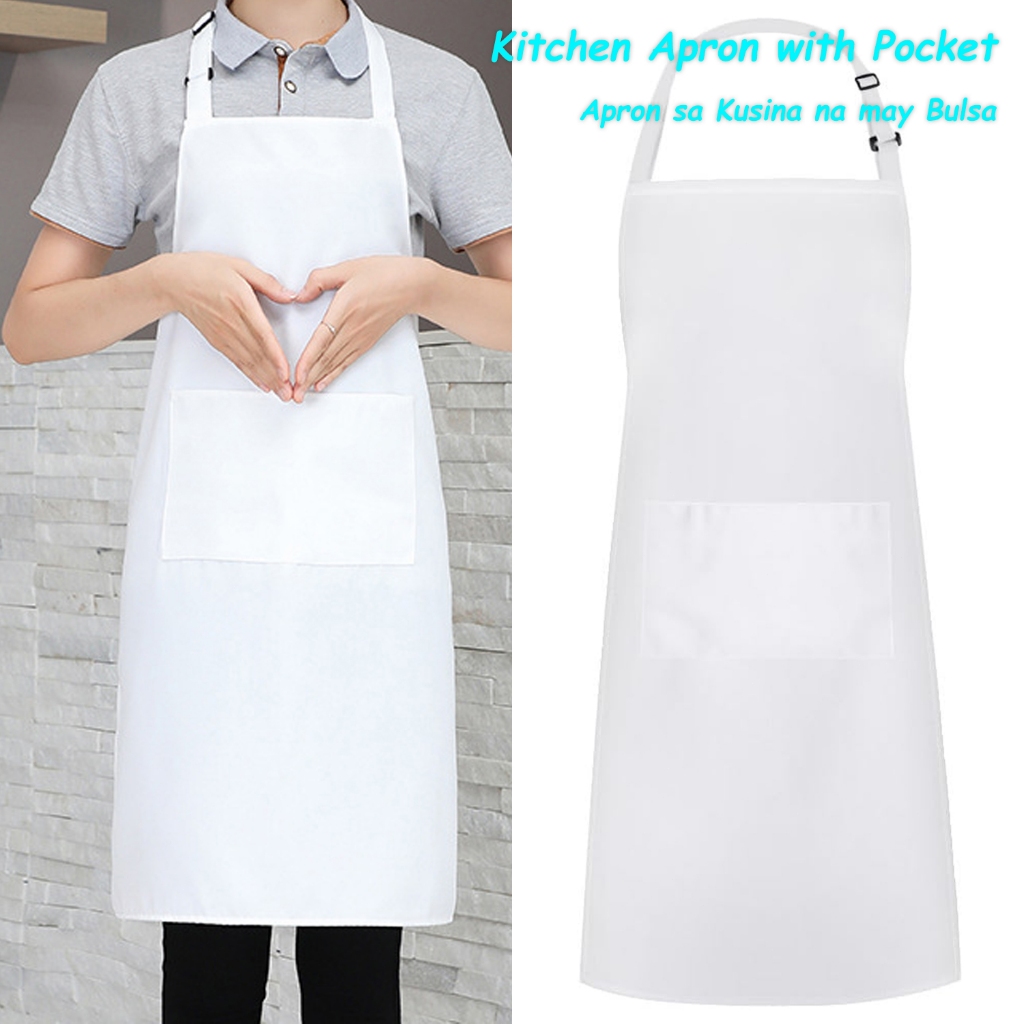 1pc Pocket Apron Kitchen Restaurant Studio Gardening Oil Resistant ...