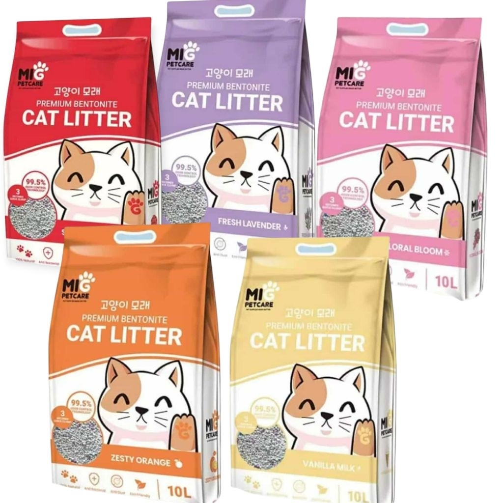 MIG PETCARE Premium Bentonite Cat Litter 10L/8KG. | Shopee Philippines