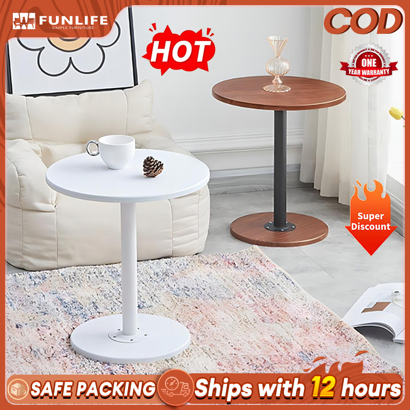 Nordic Small Round Table Wooden Solid Table Coffee Table Wipe Clean ...