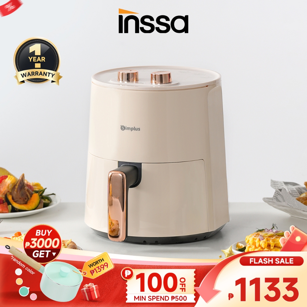 INSSA x Simplus Air Fryer 4L Multi-functional Fryer Electric Oven Oil Free Non Stick | Shopee ...