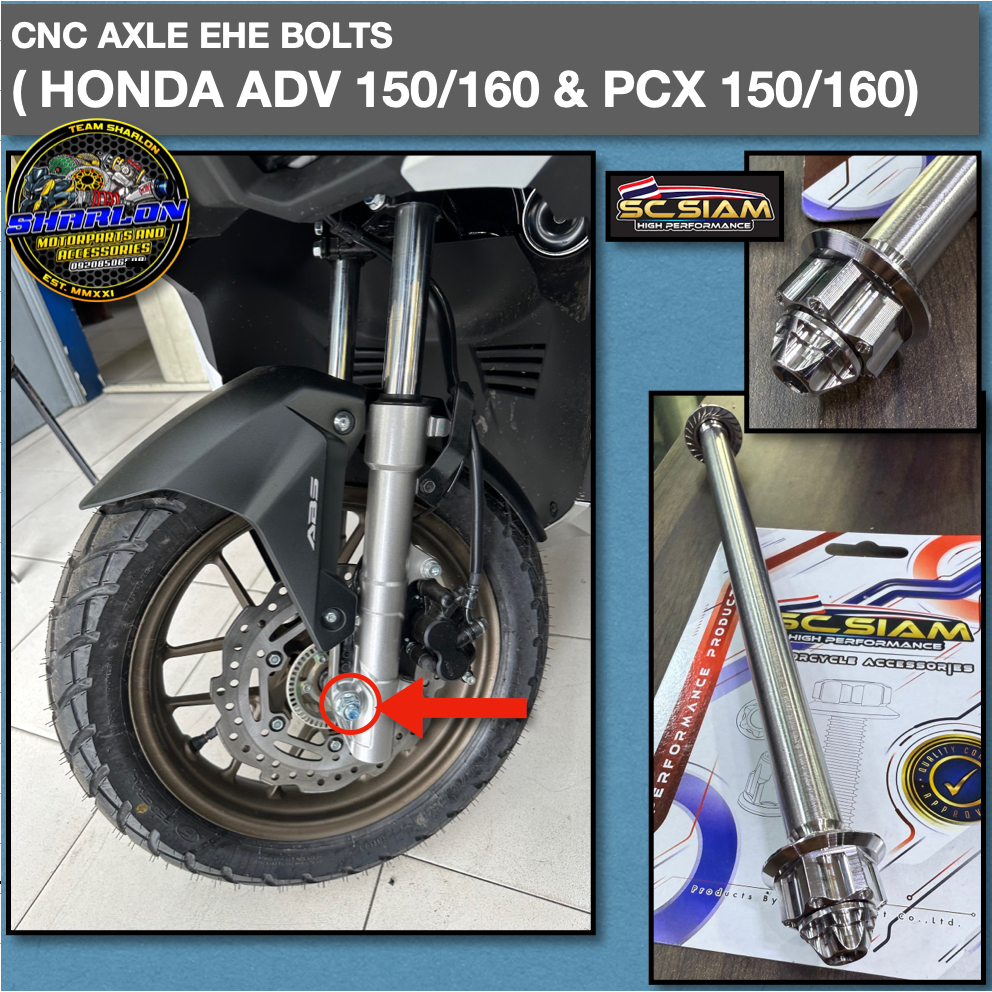 SC SIAM CNC Original Axle (Ehe) Bolts for HONDA ADV 150/160 and PCX 150 ...