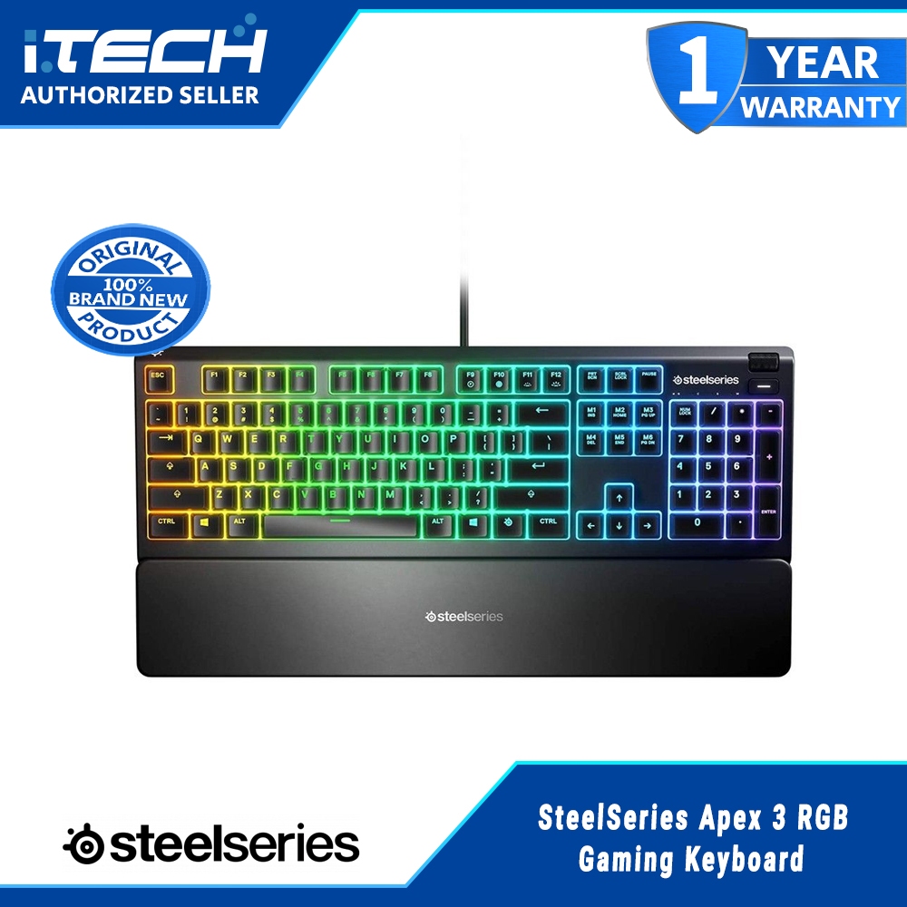 SteelSeries Apex 3 RGB Gaming Keyboard | Shopee Philippines
