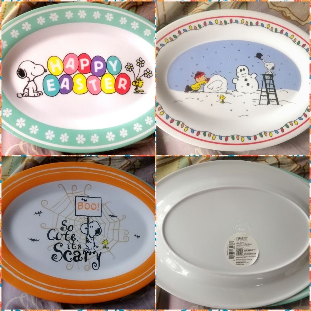 Snoopy Melanine serving plates | Shopee Philippines