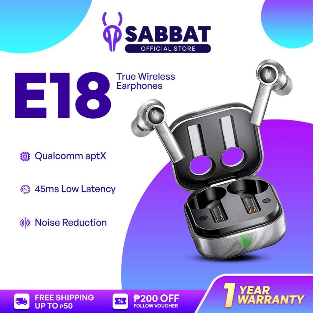 Sabbat E18 TWS Music and Gaming BT 5.2 Earphones | Noise Cancellation ...