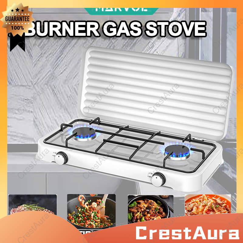 Gas Stove 2-Burner Gas Stove Double Standard Outdoor Camping Stove ...