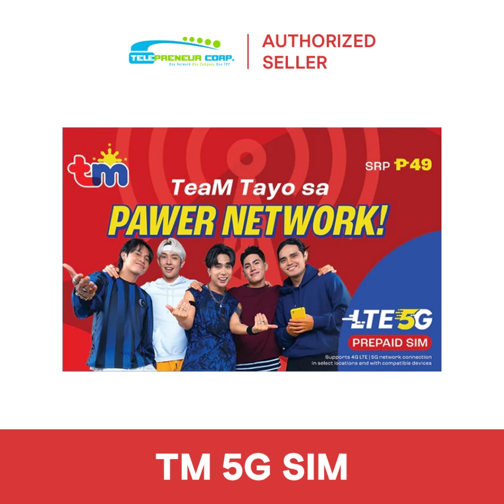 TM SIM Card (5G + LTE/4G Ready) / Telepreneur Corp | Shopee Philippines