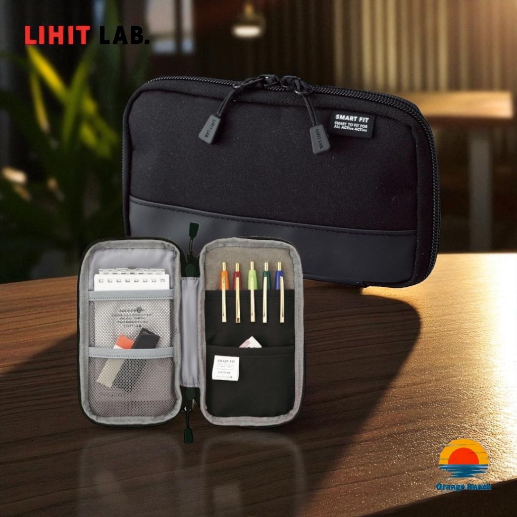 LIHIT LAB SMART FIT Pen Case/Ultra Slim 20mm/12 Pens Capacity/4 Colors ...