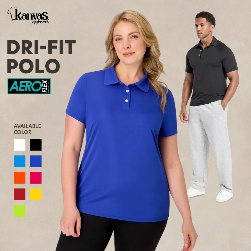 Kanvas Apparel Drifit Polo Shirt for Men & Women Plus Size Active Dry ...