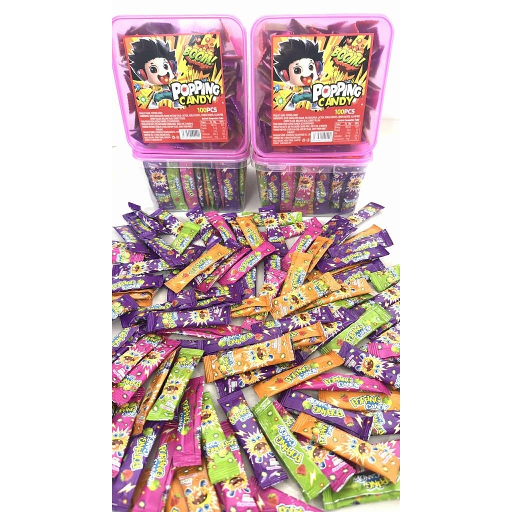 Boom Popping Candy !!! 100pcs/Tub | Shopee Philippines