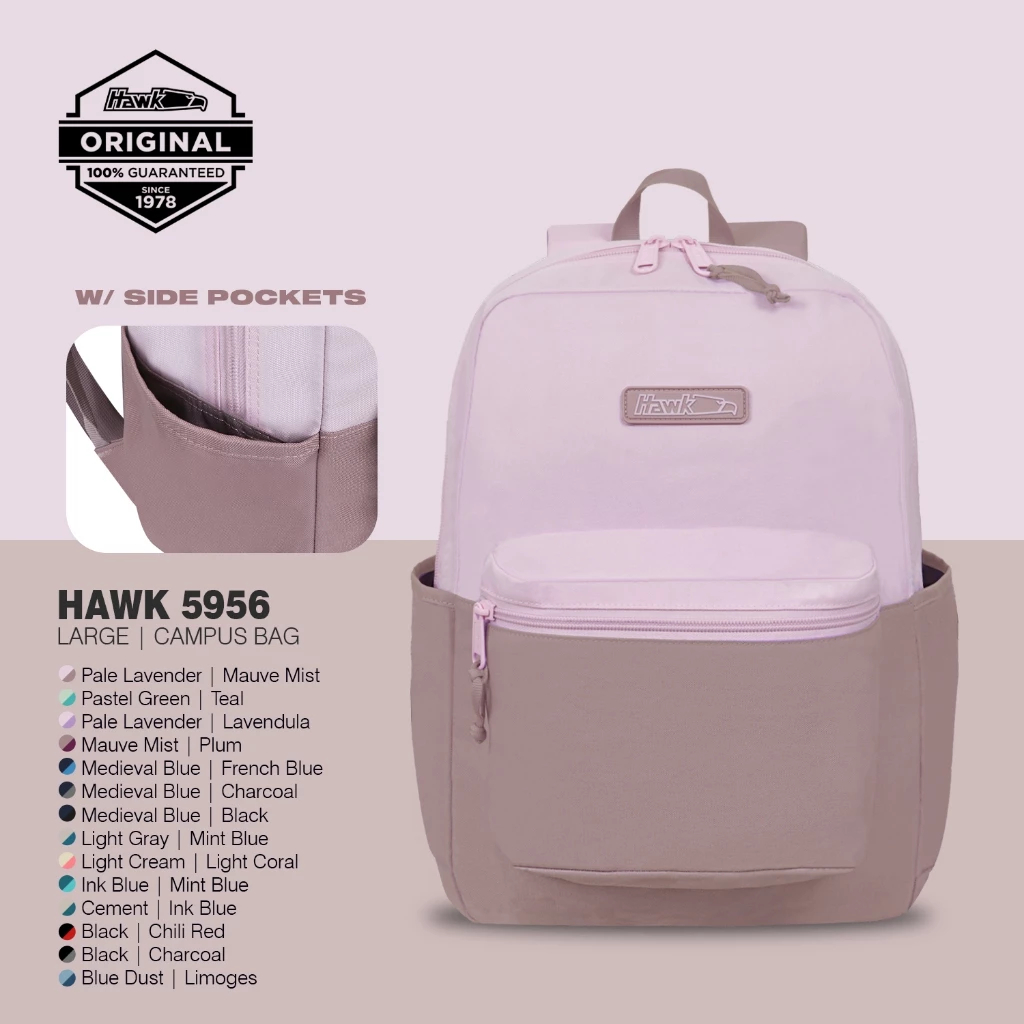 [HAWK] 5956 Backpack with Side Pocket | Shopee Philippines
