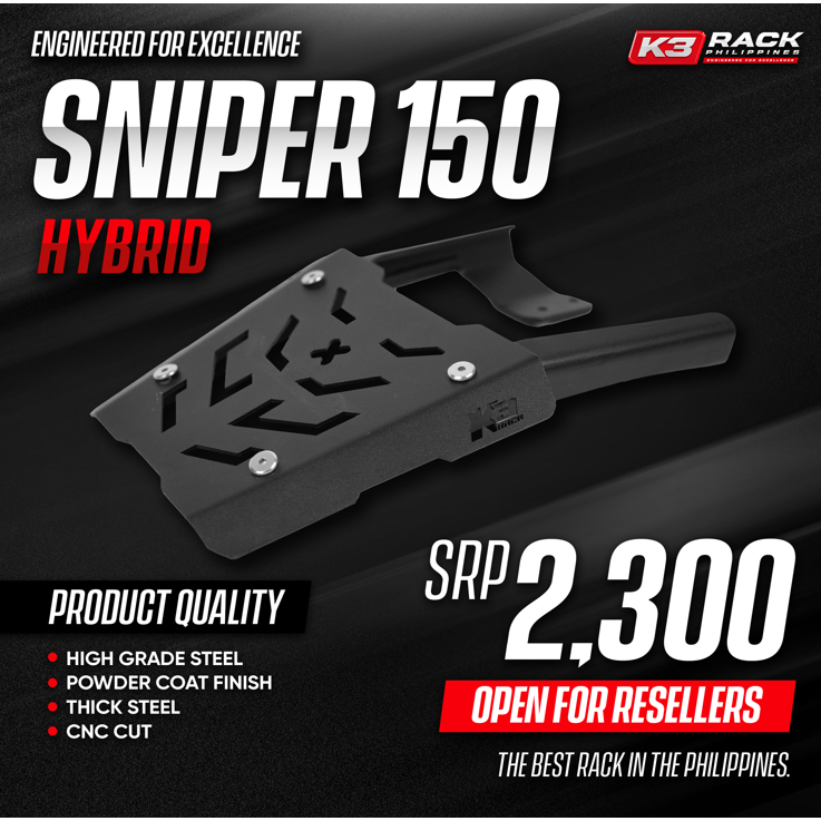 K3 Rack Bracket for Yamaha Sniper 150 HYBRID | Shopee Philippines