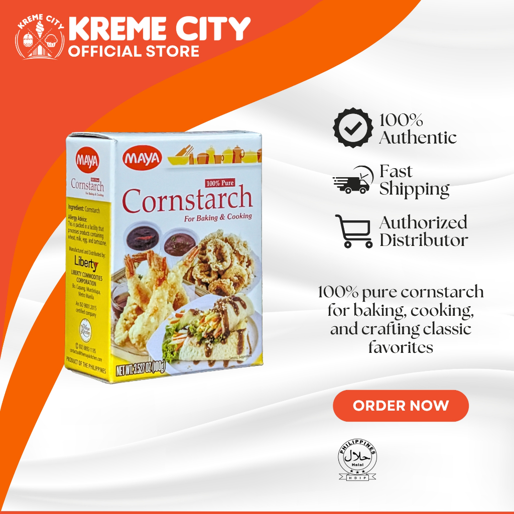 Maya 100% Pure Cornstarch for Baking and Cooking 100g | Shopee Philippines