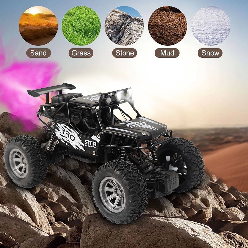 Spray Off-Road Vehicle Remote Control Car Rechargeable RC Alloy Buggy ...