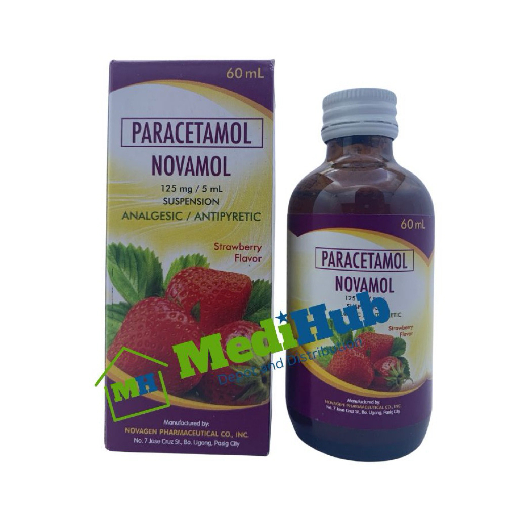 Paracetamol 125mg/60ml SUSPENSION NOVAMOL(Novagen) 144/C | Shopee ...