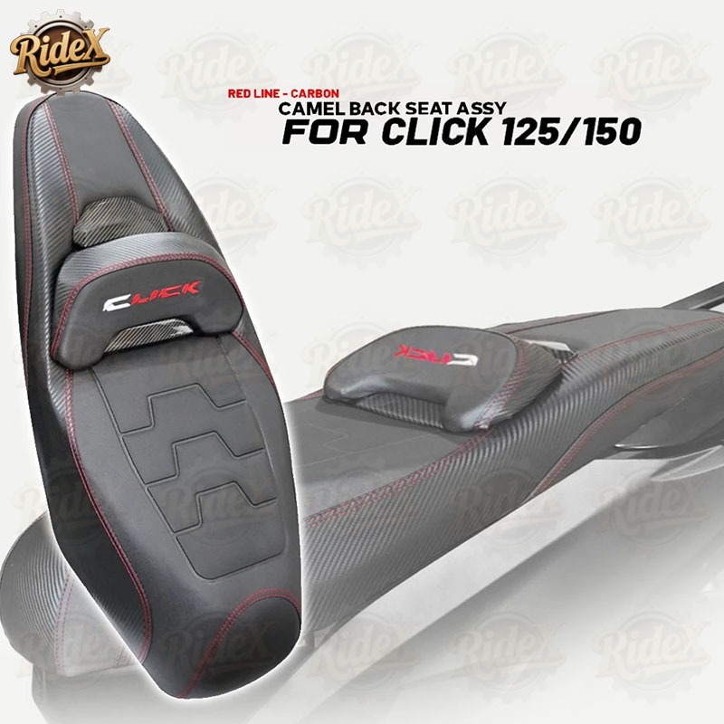Honda Click125/150 V1 Camel Back Seat Assy Embroid Logo Carbon Deluxe ...