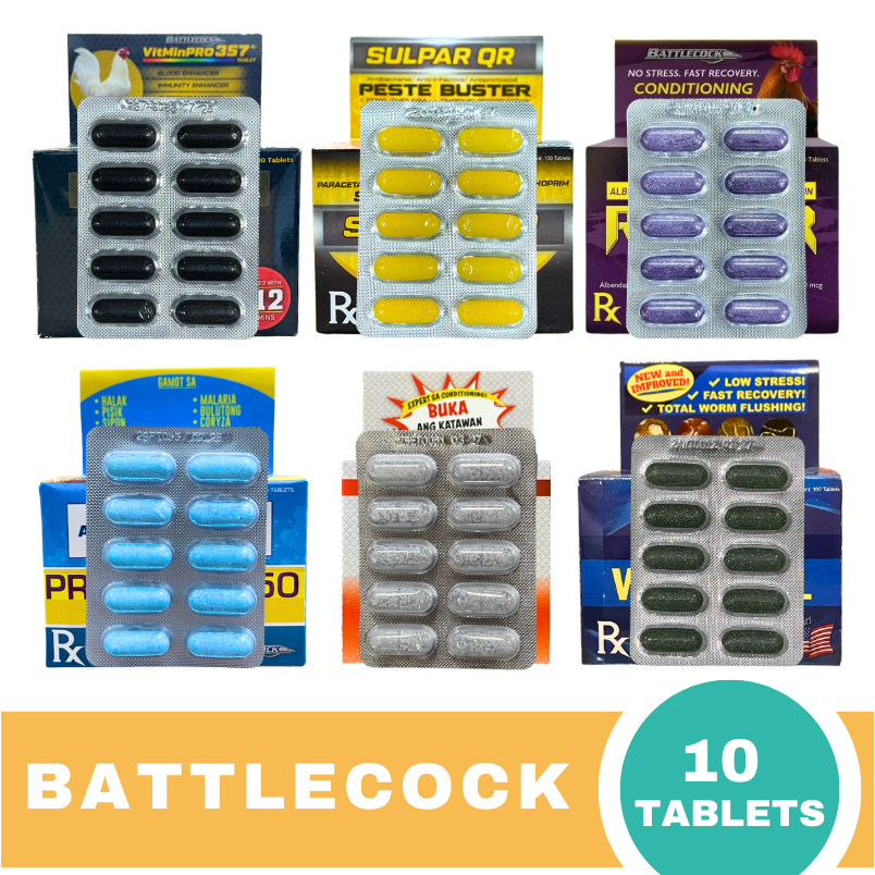 BATTLECOCK (10 TABLETS/BANIG) VITMINPRO 357/SULPAR/ RAPTOR/PREMOXIL 550 ...