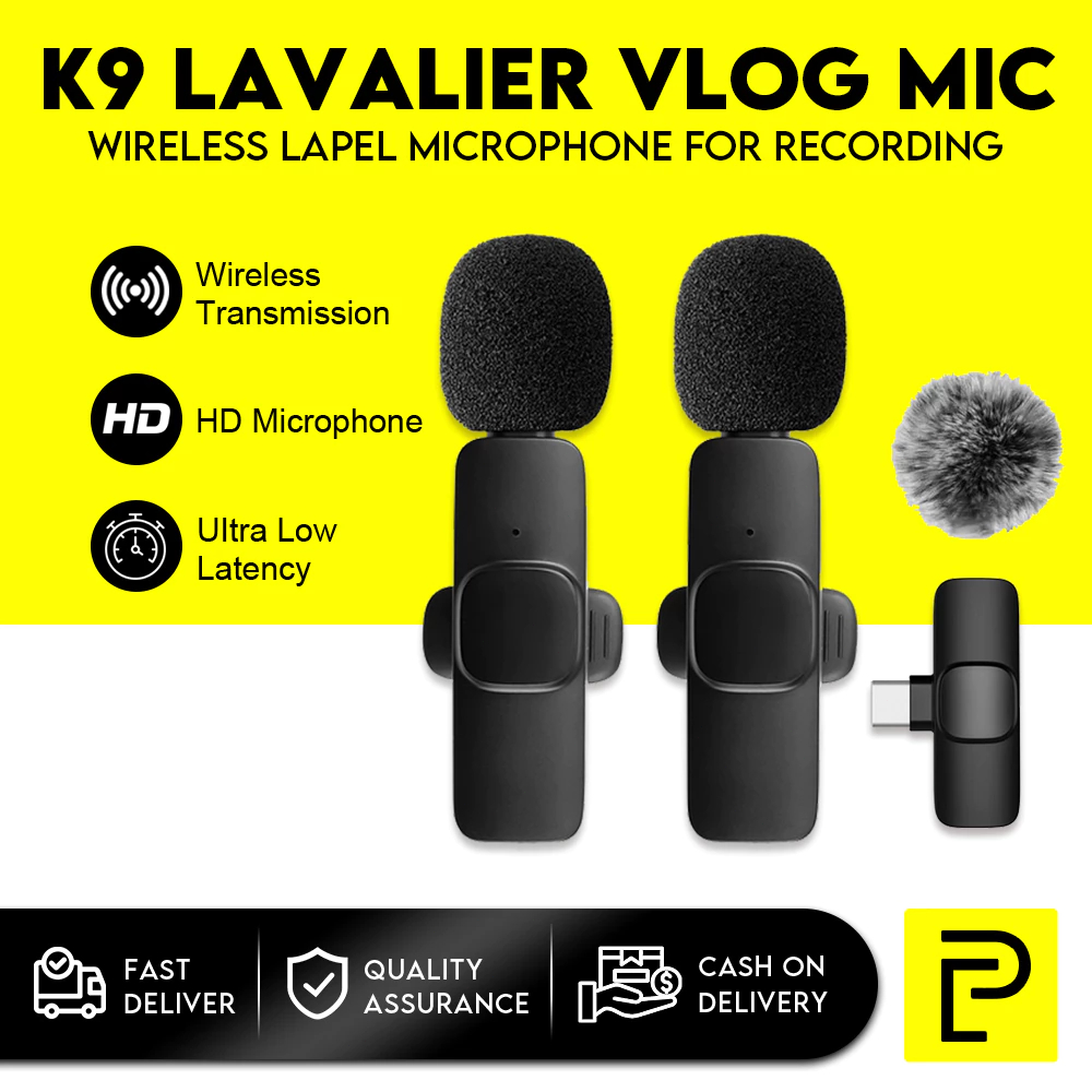 Popcorn mic for vlogging Wireless Lapel Microphone Lavalier Live Stream ...