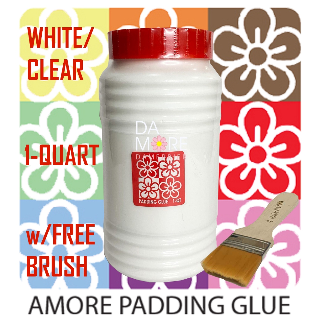 WHITE/CLEAR PADDING GLUE - 1 QUART - for your DIY memo pads, receipts ...