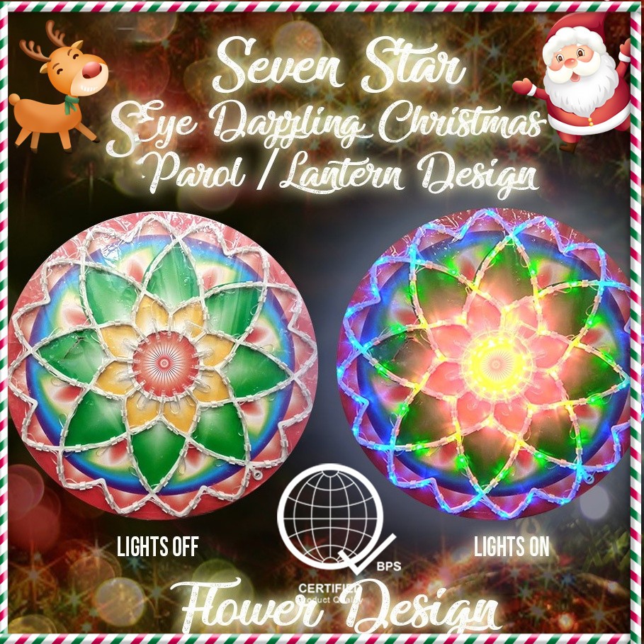 Allout 2025 NEW LED light Seven Star Eye-Dazzling Christmas Parol ...