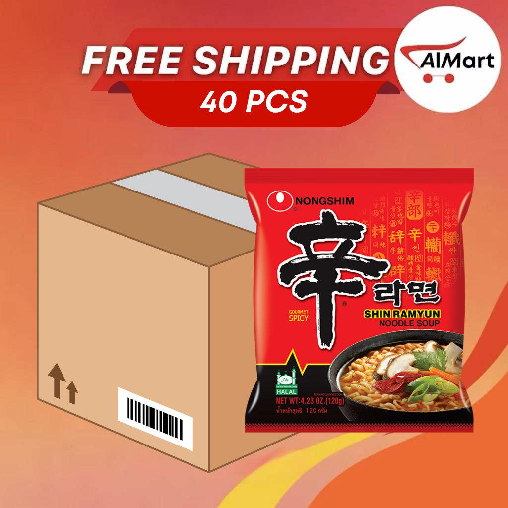 WHOLESALE! SHIN RAMEN RAMYUN (120 GRAMS) (40 PIECES PER BOX) | Shopee ...
