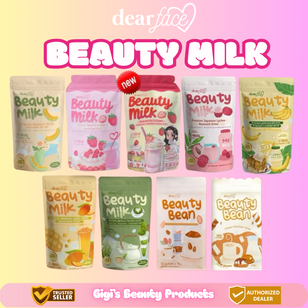Dear Face Beauty Milk 10 Sachets per Pouch - Melon, Strawberry/Ichigo ...