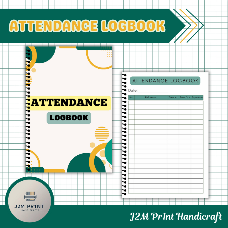 Attendance Logbook / 50 Sheets (Bac-to-Back) | Shopee Philippines