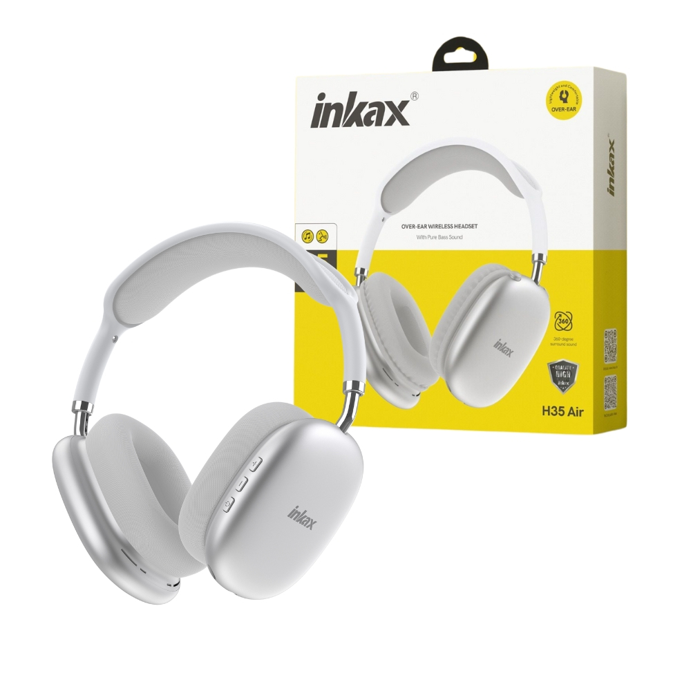 Inkax H35 400mAh 45H Over-Ear Wireless Headset with pure Bass Sound ...