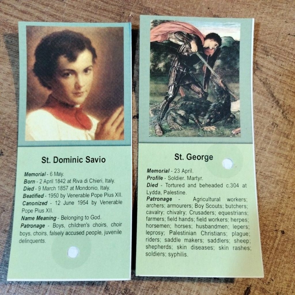 MALE SAINT MEMENTO CARD | Shopee Philippines