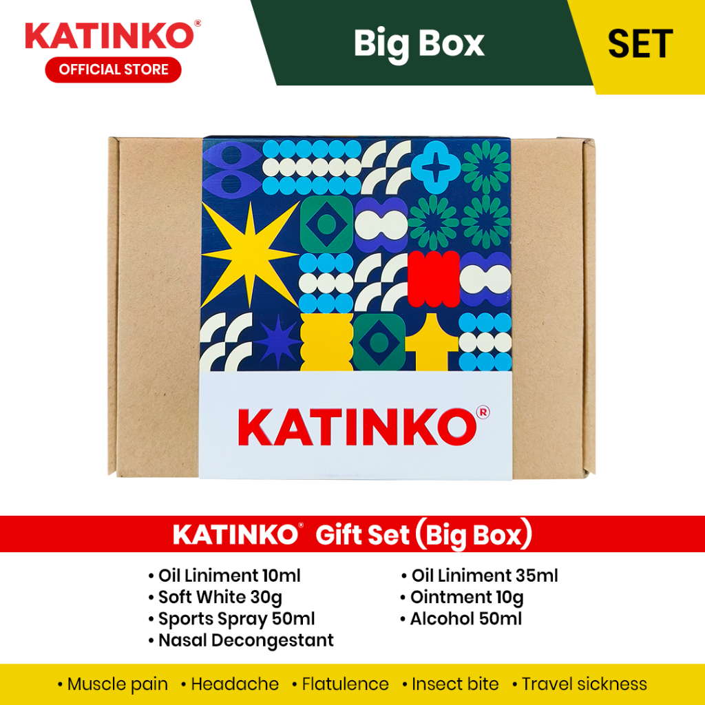 Katinko Gift Set (Big Box) - Oil Liniment, Soft White, Ointment, Sports ...
