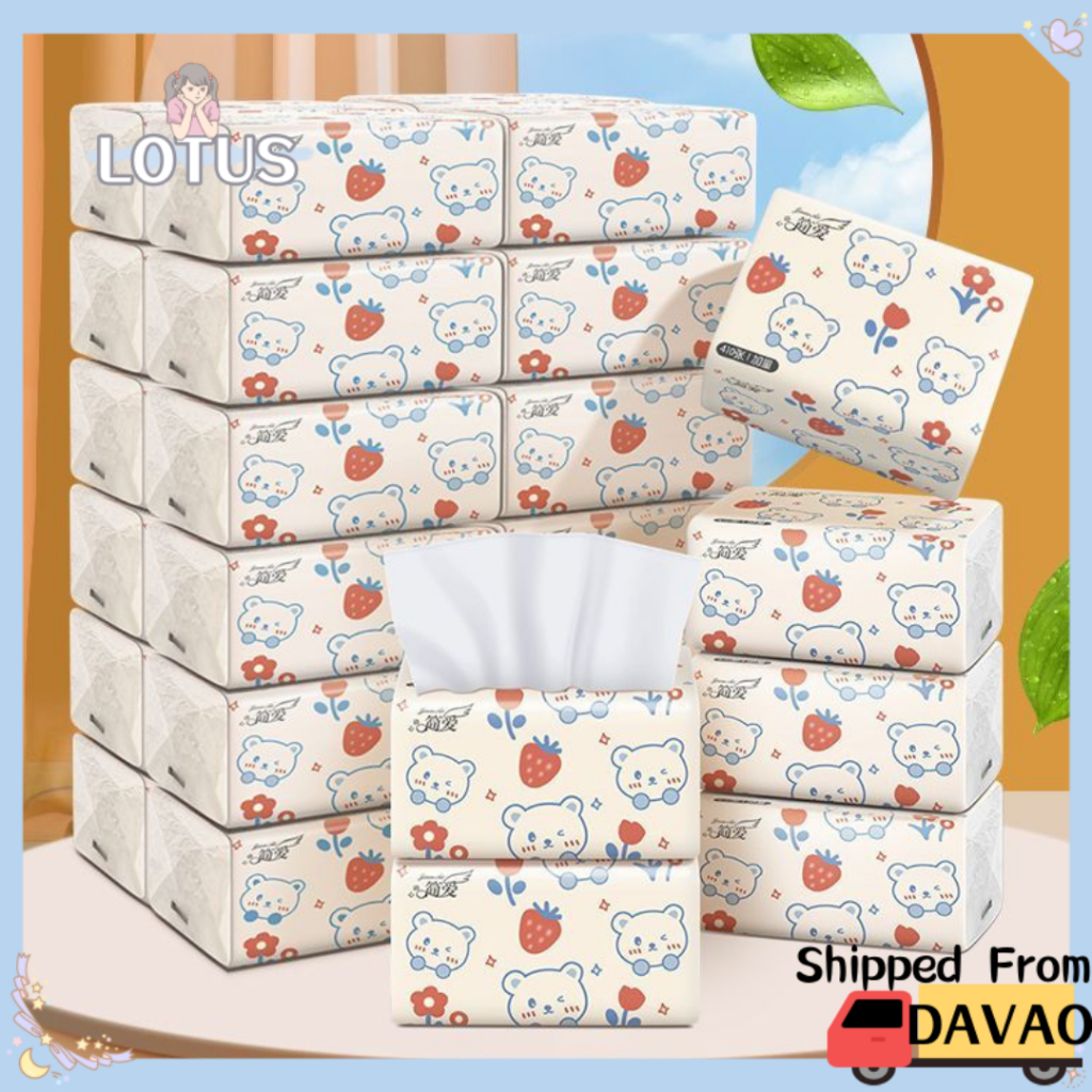 LOTUS Series Cute-Size Bunny Soft Facial Tissue (DAVAO) | Shopee ...
