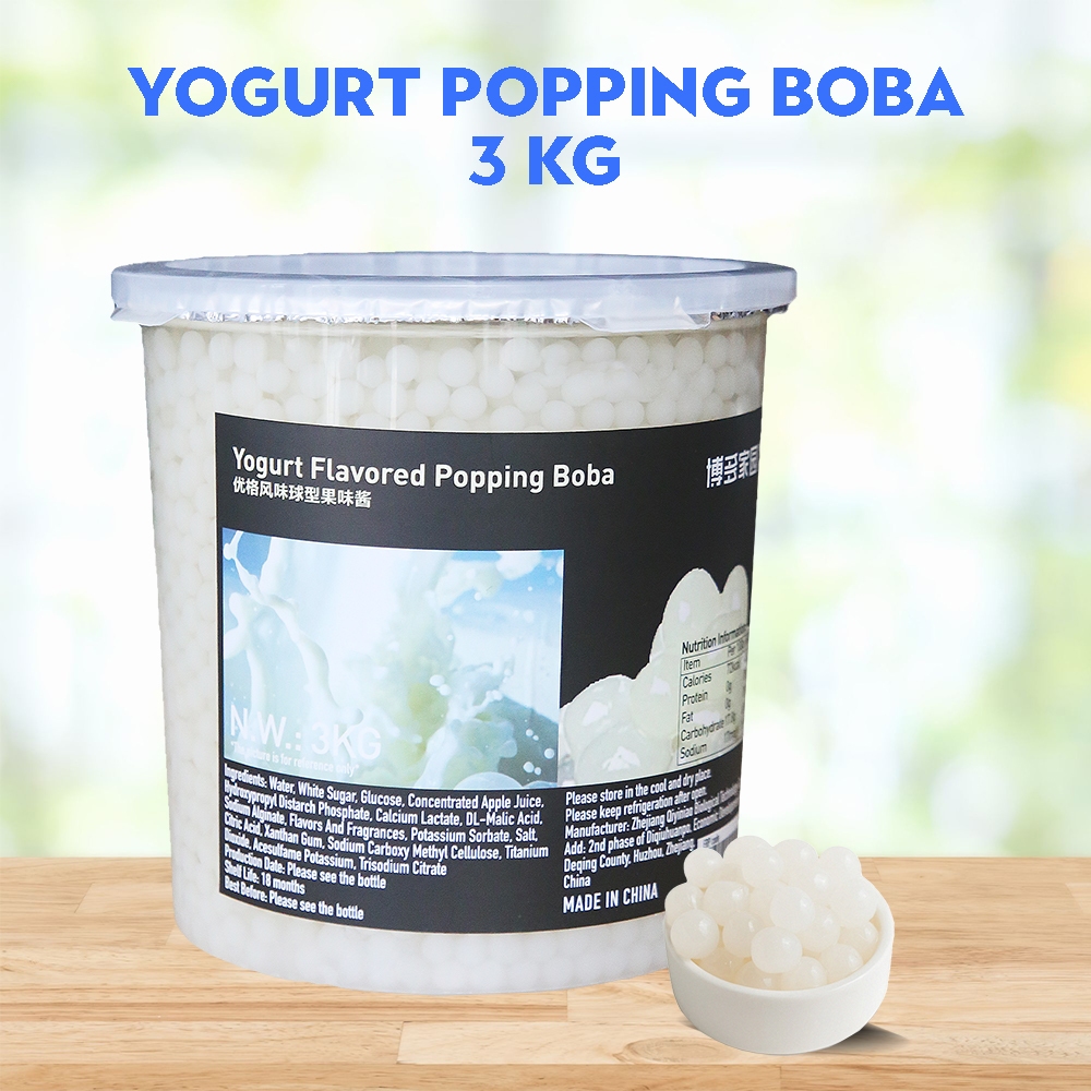 Yogurt/Blueberry/Strawberry/Mango Popping Boba 3kg for Juice Fruit Tea ...