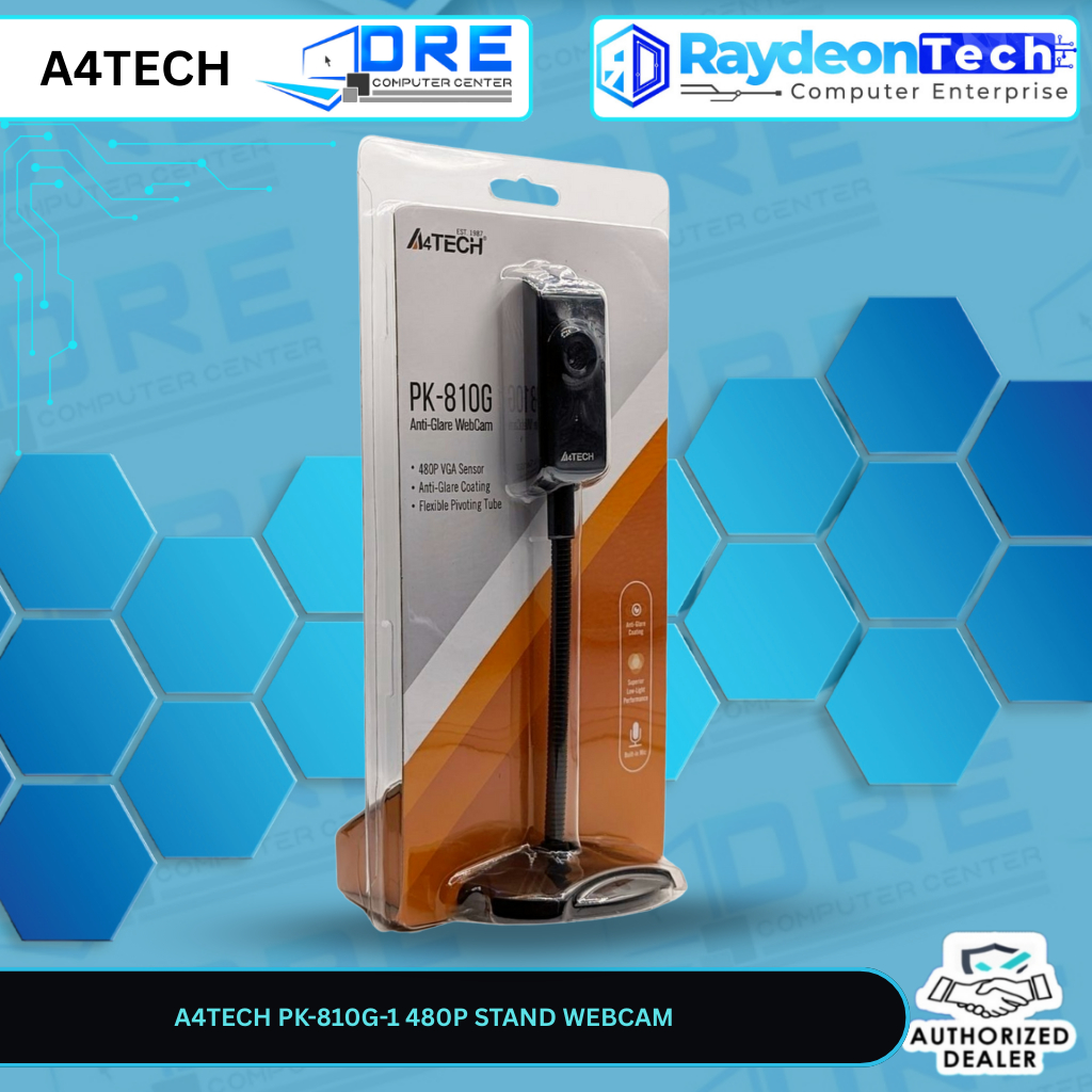 A4TECH PK-810G-1 480P STAND WEBCAM Anti-Glare Webcam (Black) | Shopee ...