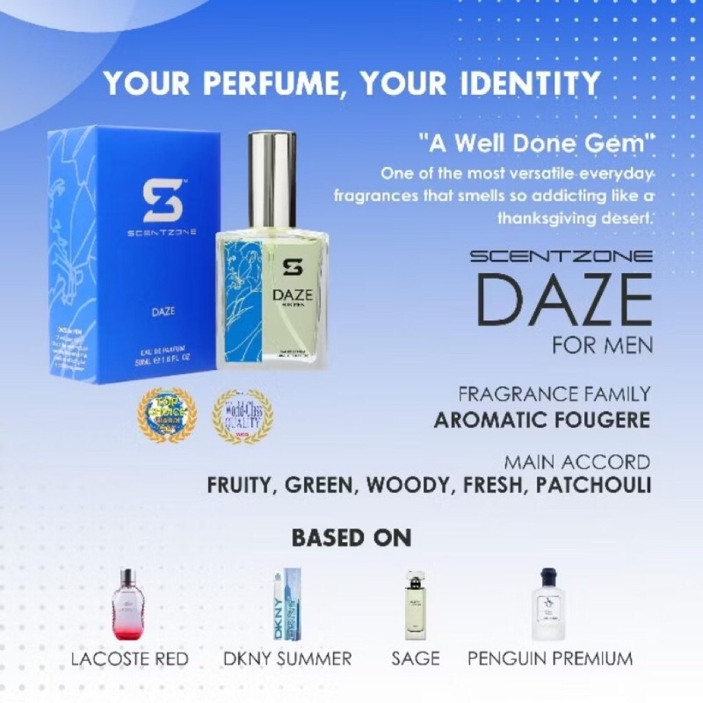 ScentZone Perfume Daze for Men 50ML | Shopee Philippines