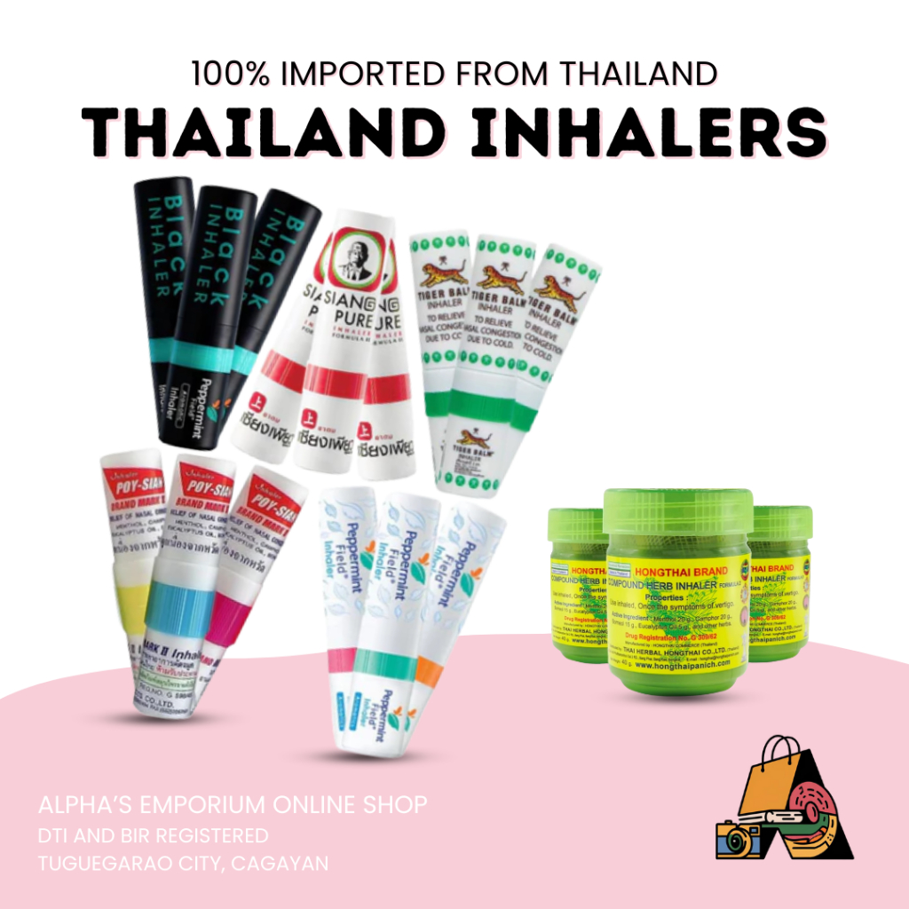 Original Thailand Inhalers - HongThai Poysian Black Pastel Tigerbalm ...