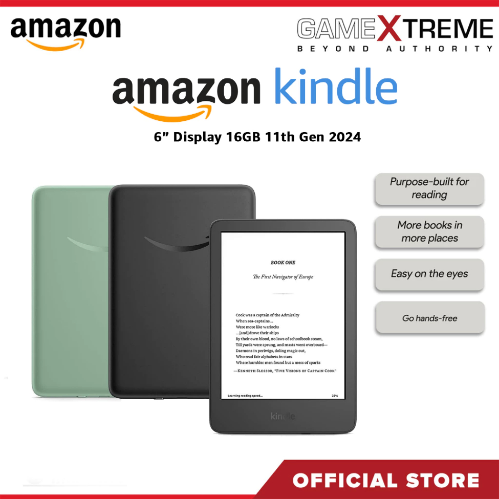 Amazon Kindle E-Reader 6" 11th Gen 16GB 2024 with Long Life Battery | Shopee Philippines