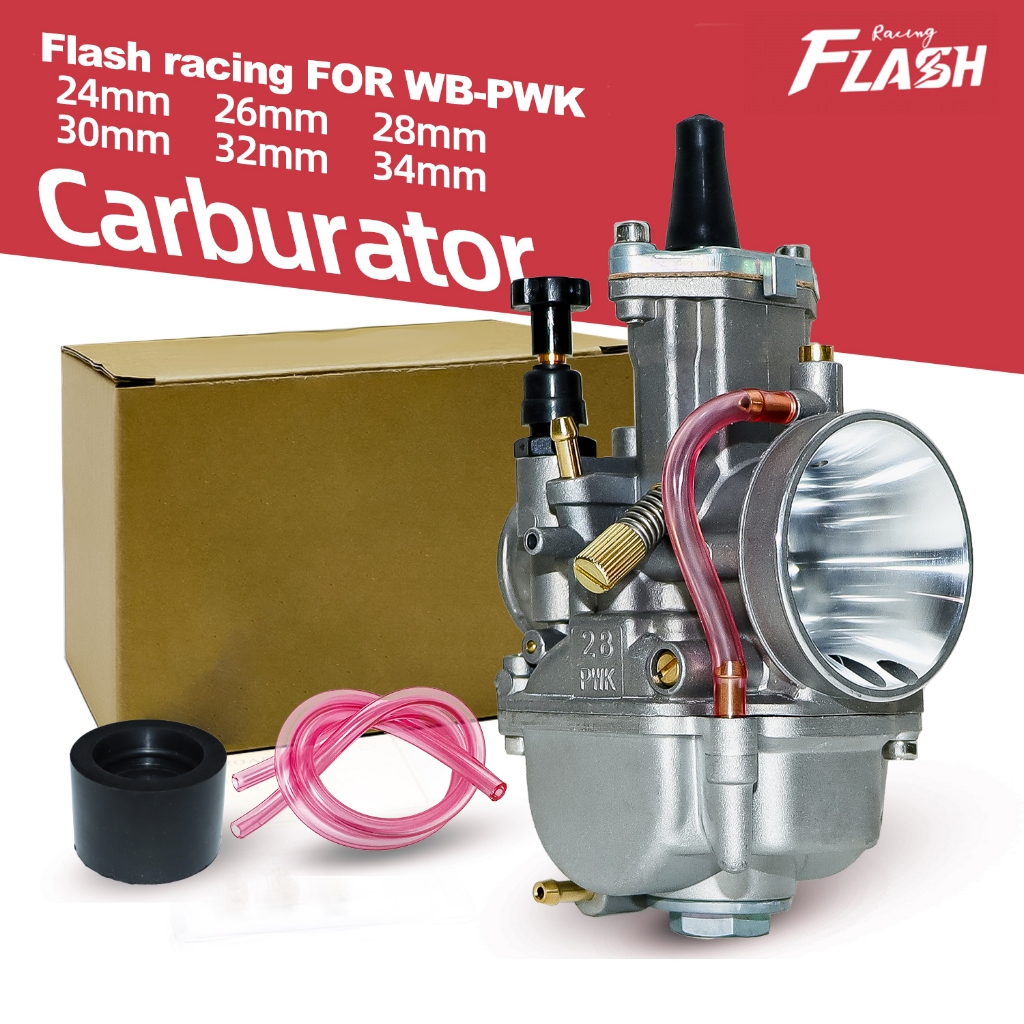 Flash Racing Carburetor carb flat slide PWK 24/26/28/30/32/34MM off ...