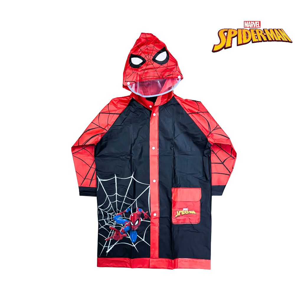 Marvel Spider-Man Red and Black Kids’ Raincoat | Shopee Philippines